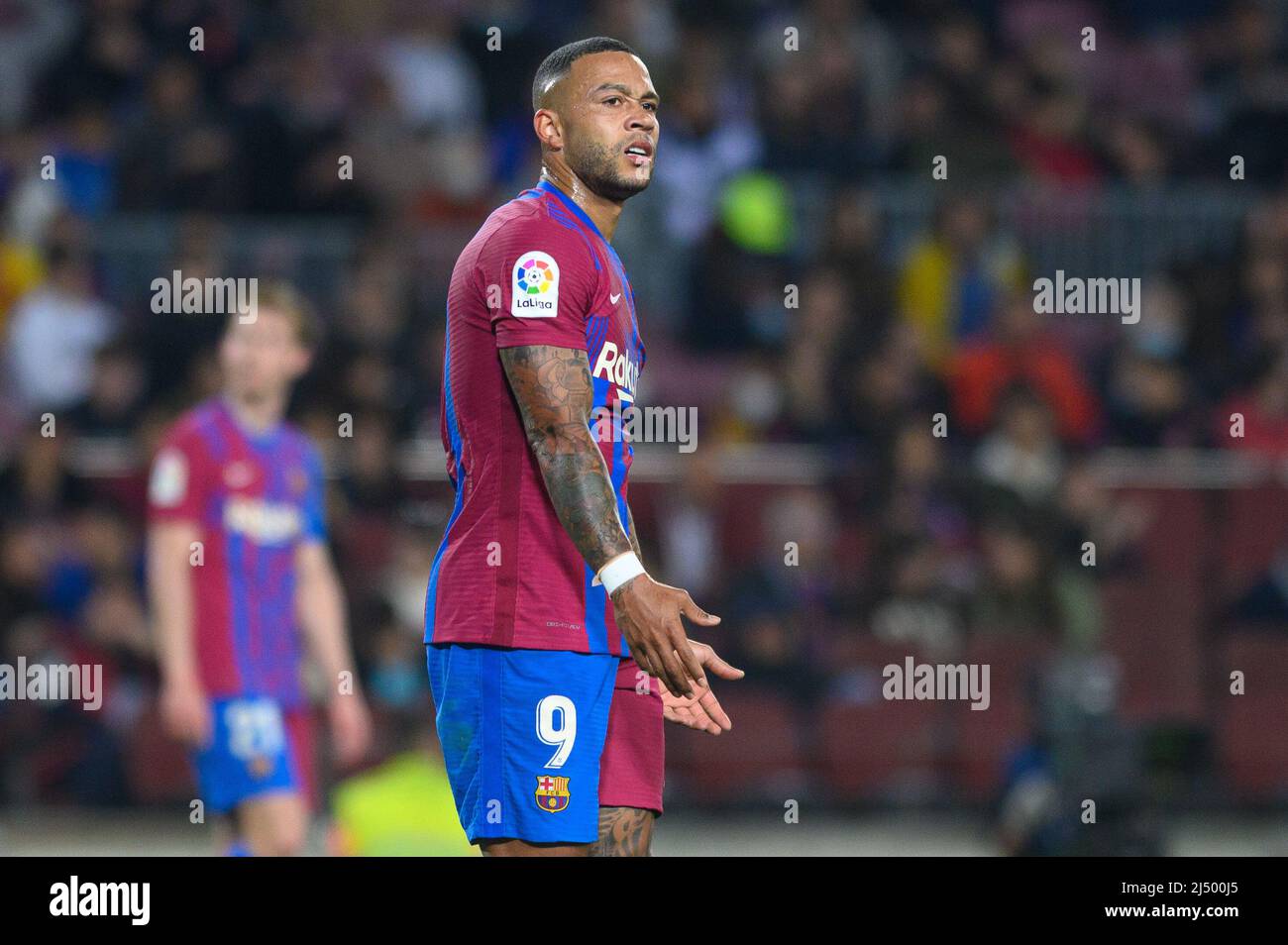 Memphis Depay of FC Barcelona during the Liga match between FC ...