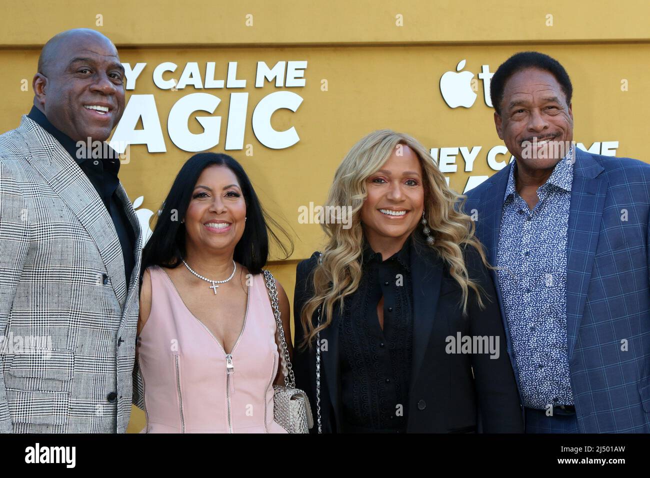 LOS ANGELES - APR 14: Magic Johnson, Cookie Johnson, Tonya Winfield ...