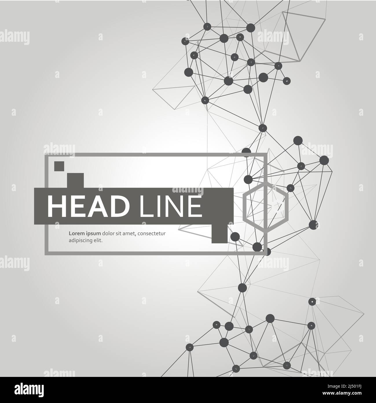Illustration with compound vector molecule. Organic shape Stock Vector ...