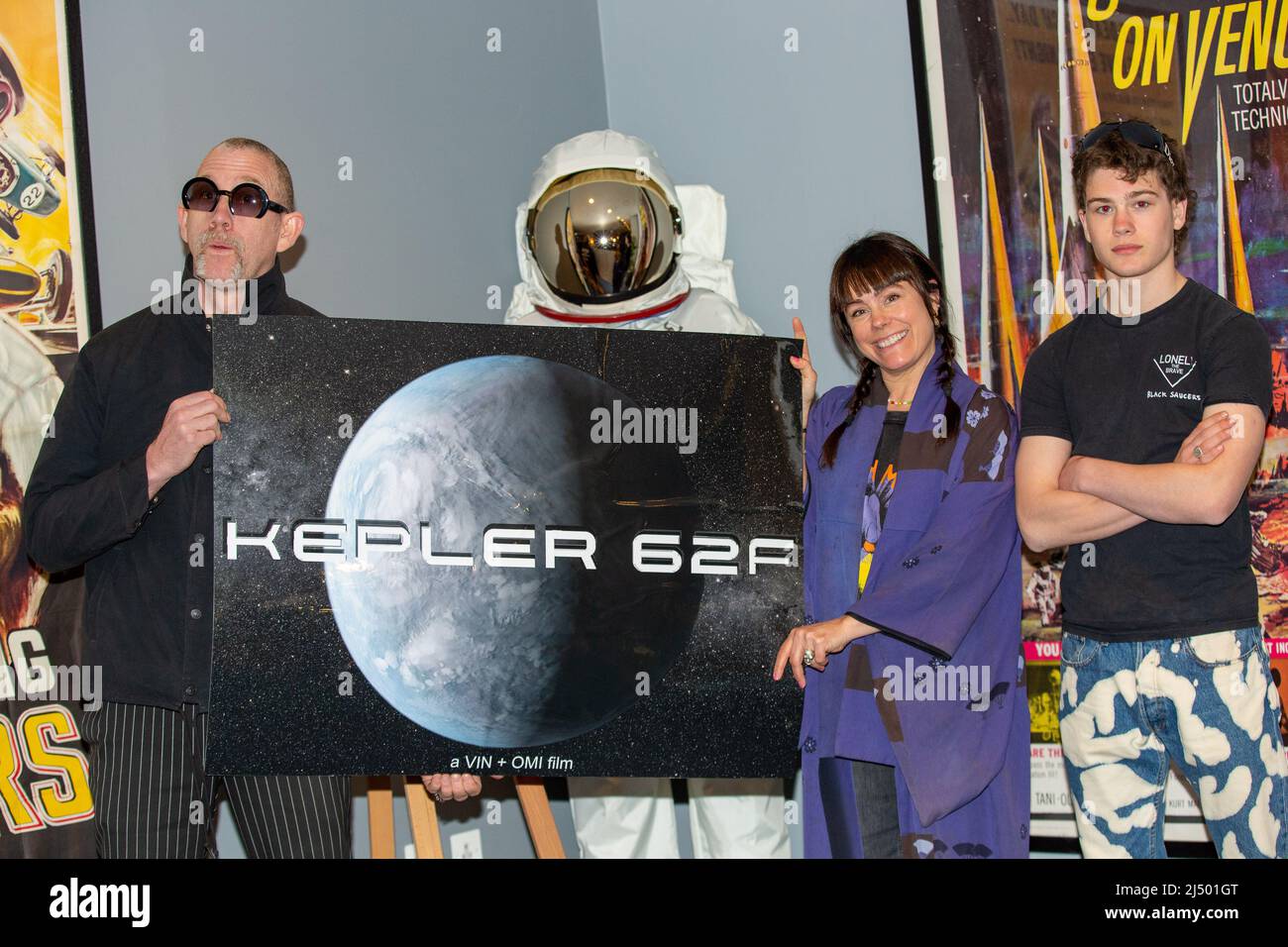 London, UK. 18th Apr, 2022. Perou (L) attends the screening of "KEPLER ...