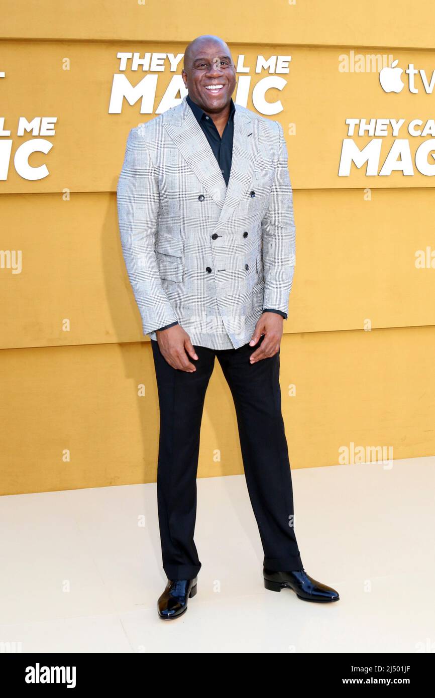 LOS ANGELES - APR 14: Magic Johnson at the They Call Me Magic Premiere ...