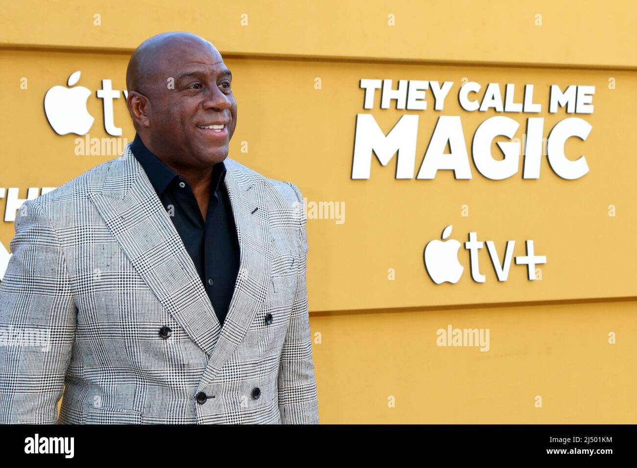 LOS ANGELES - APR 14: Magic Johnson at the They Call Me Magic Premiere ...