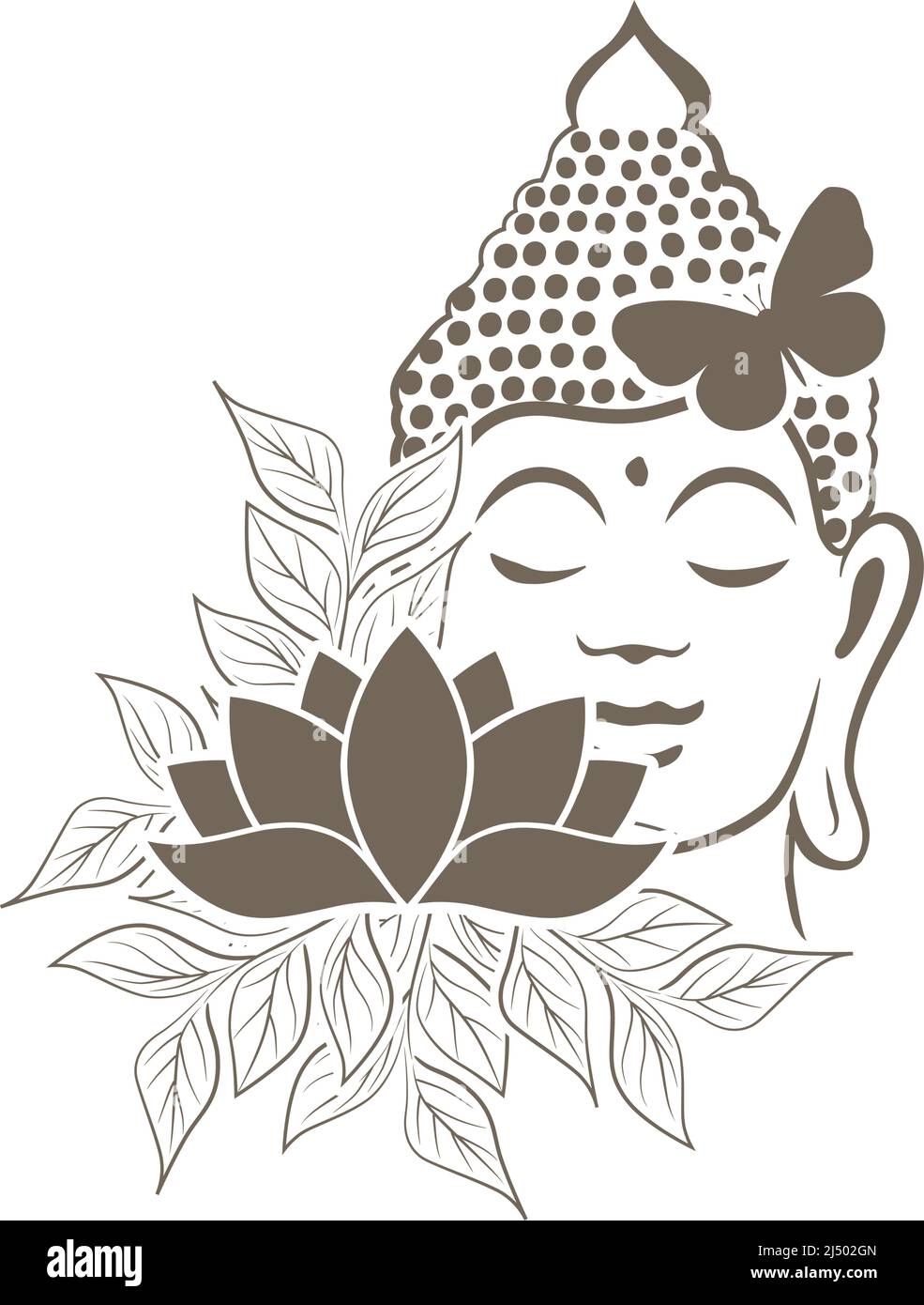 Buddha with flowers Stock Vector Image & Art - Alamy