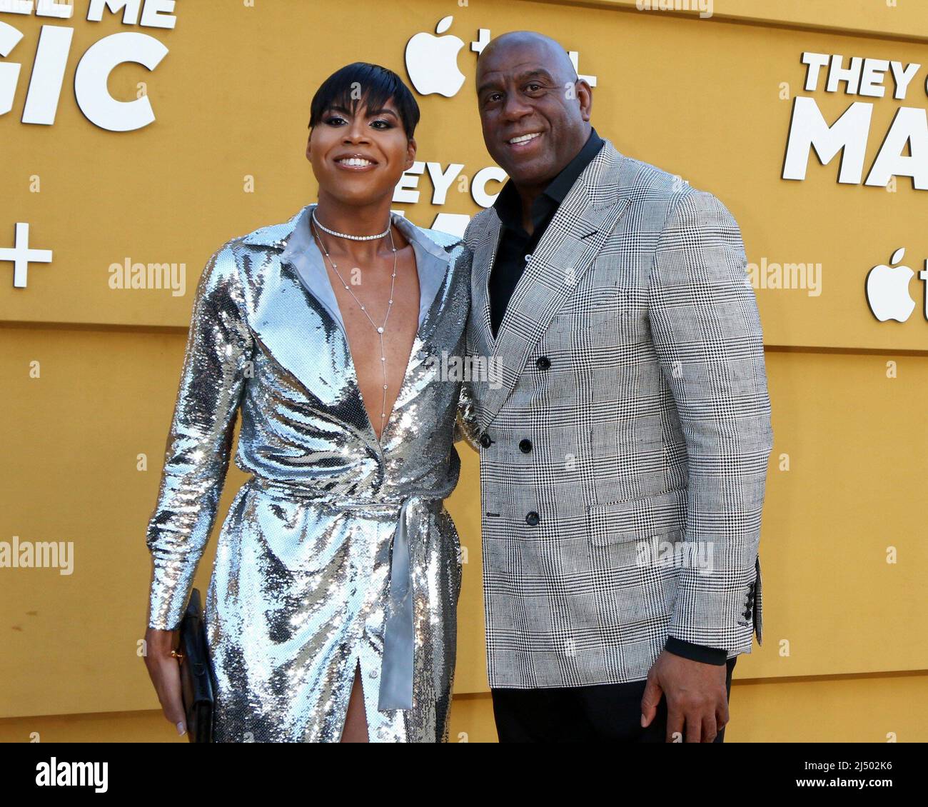 Los Angeles, CA. 14th Apr, 2022. EJ Johnson, Magic Johnson at arrivals ...
