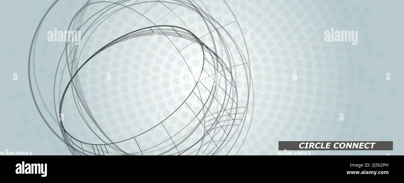 Abstract connect circles. Connection symbol atom template. Vector illustration modern layout ...
