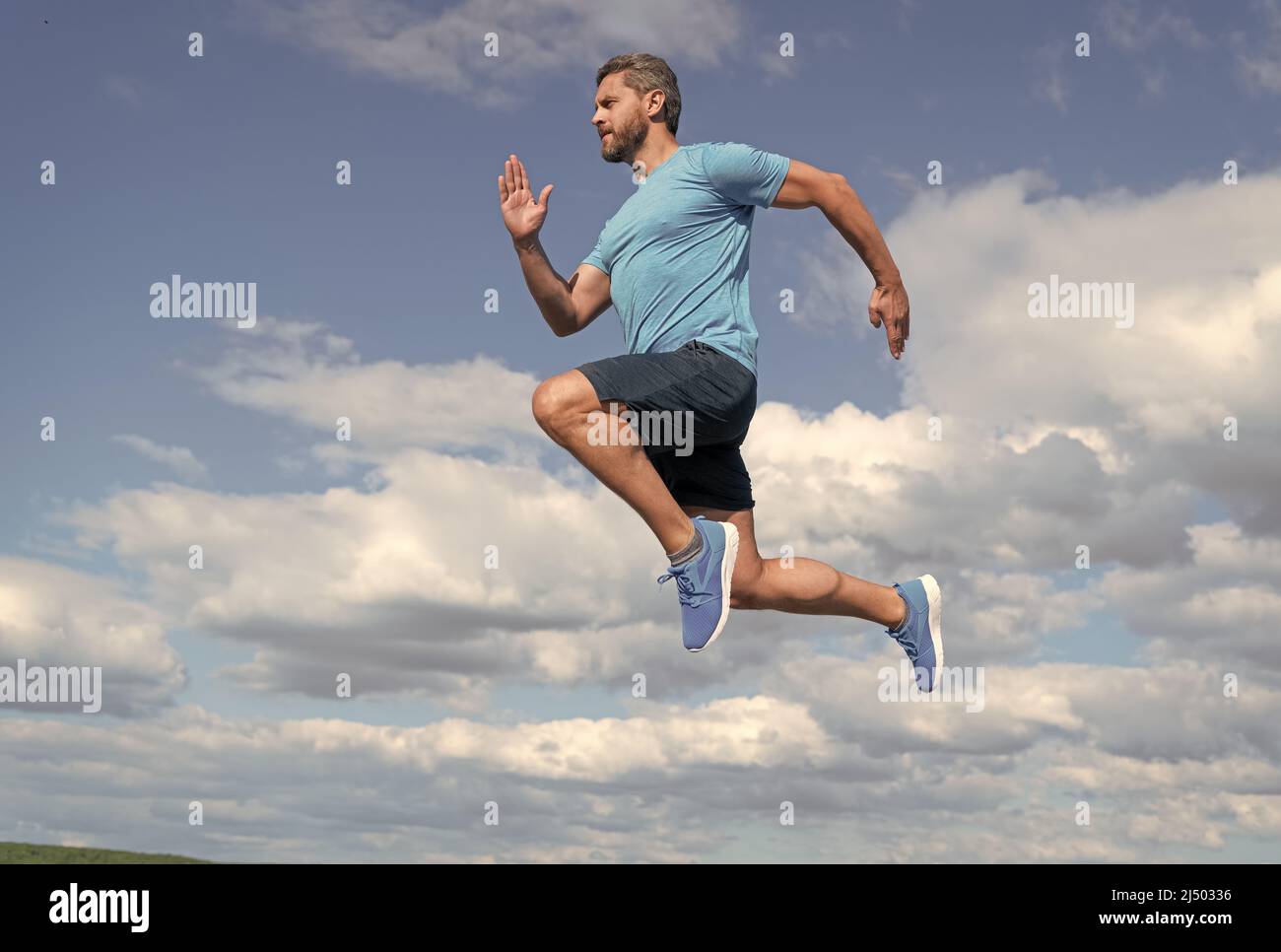 young and free. sprinter. sport athlete run fast to win. workout ...