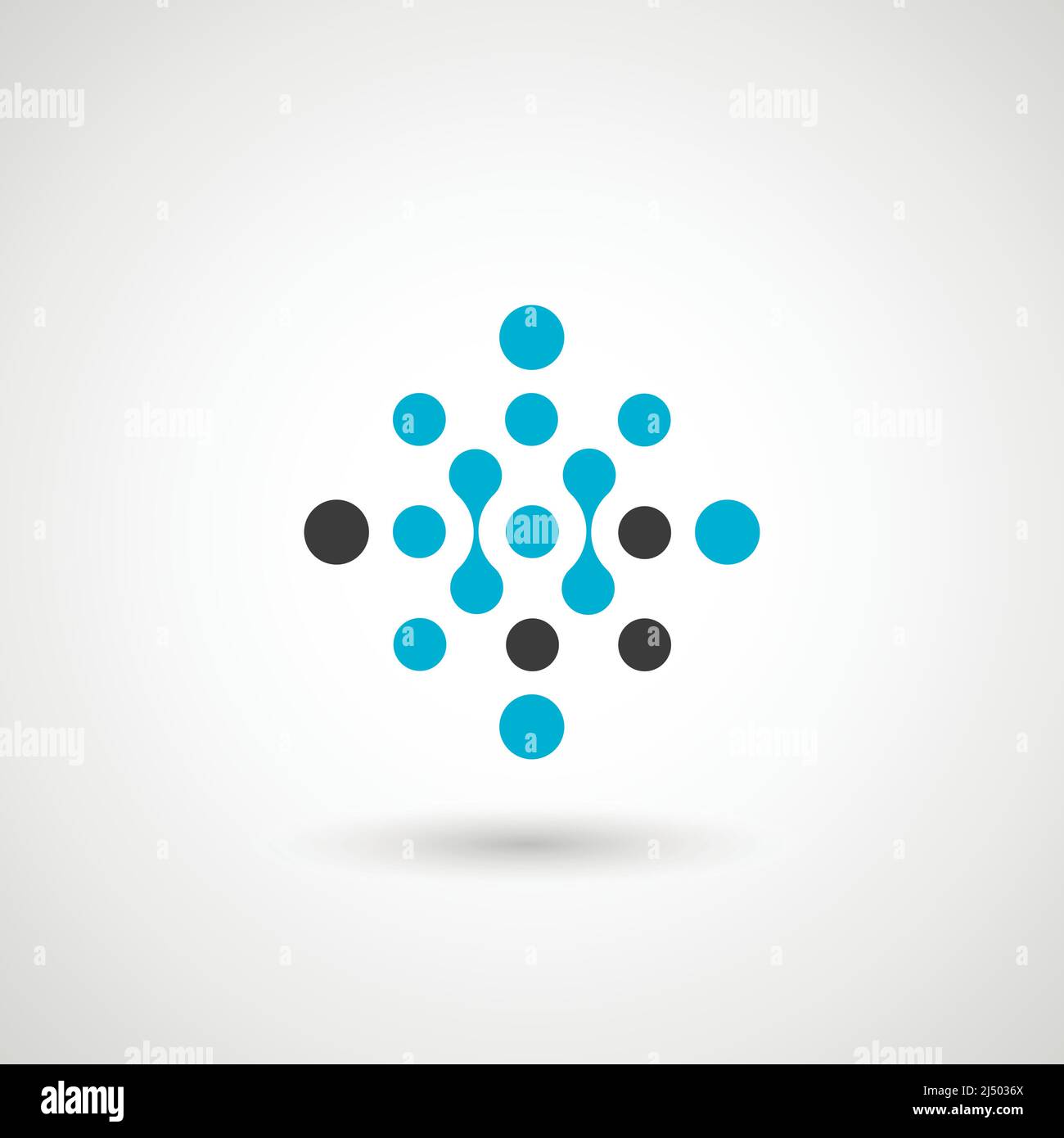 Vector isolated circle logo design template. Abstract dots symbol. Icon ...