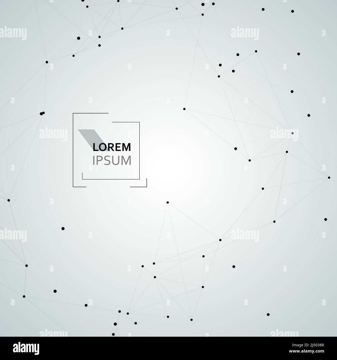 Network dots in line art style. Vector pattern. Digital science ...