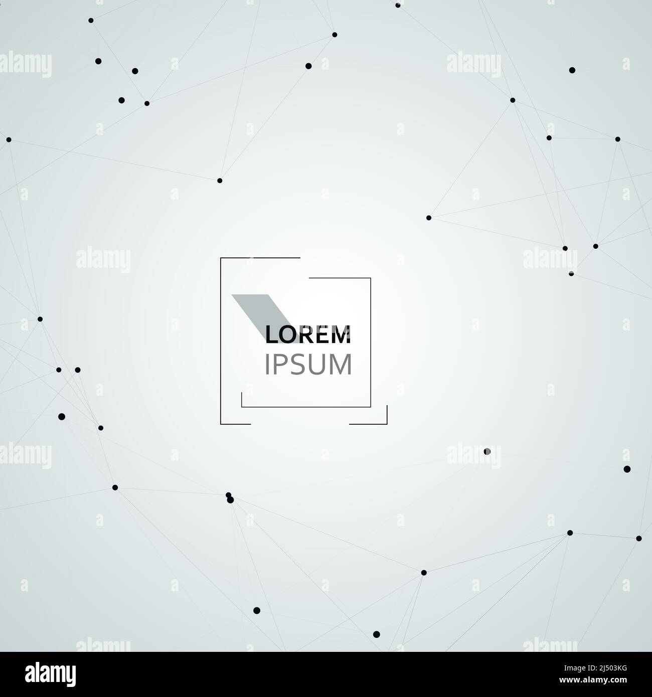 Network dots in line art style. Vector pattern. Digital science ...