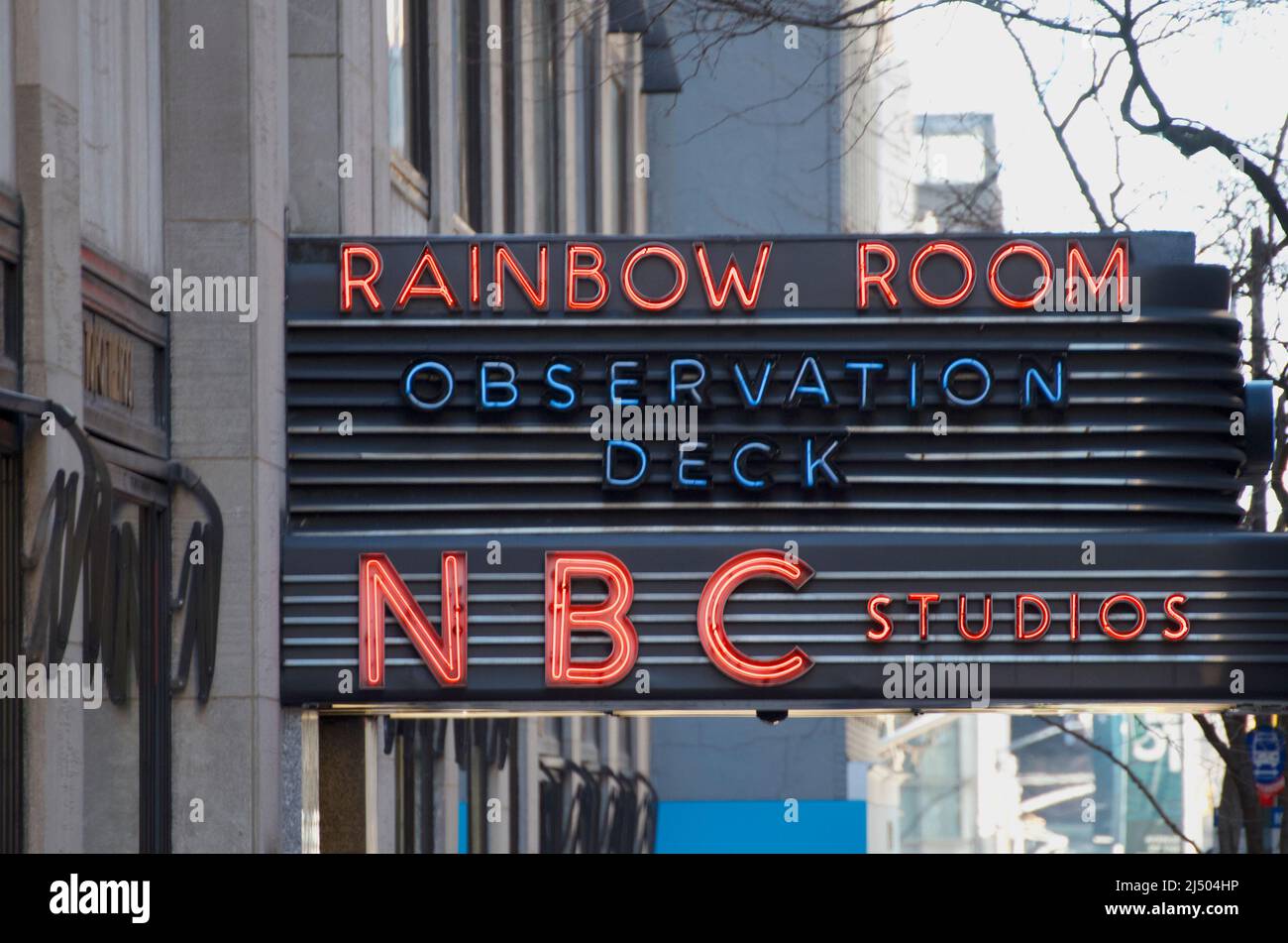 Rockefeller Center Sign in NYC Stock Photo - Alamy
