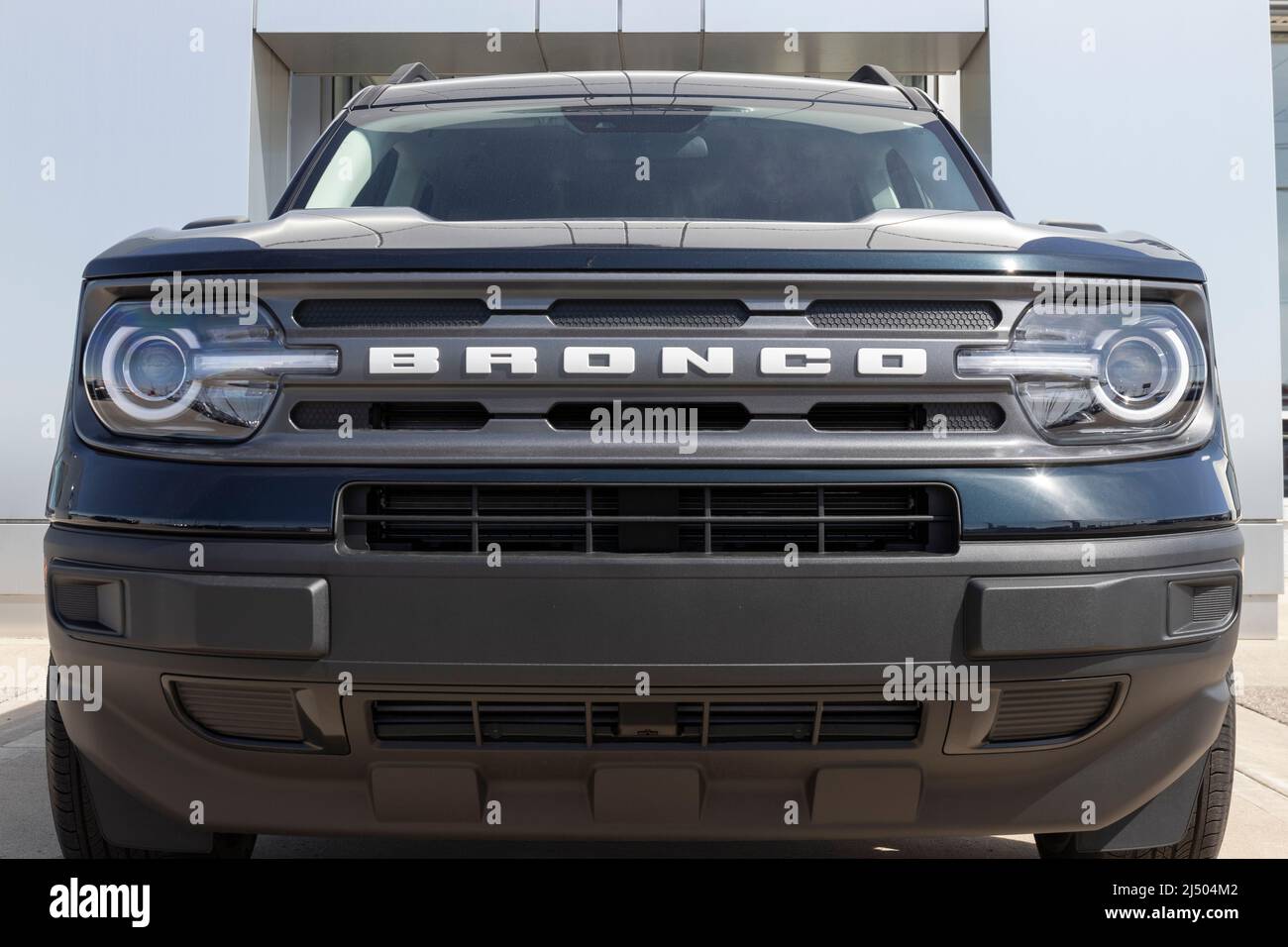 Richmond - Circa April 2022: Ford Bronco Sport display at a dealership ...