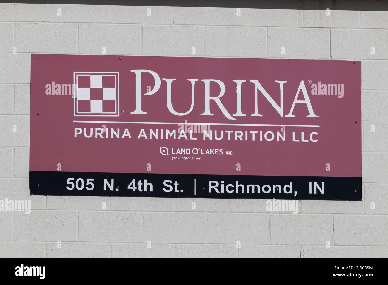 Richmond - Circa April 2022: Purina Animal Nutrition plant. Purina ...