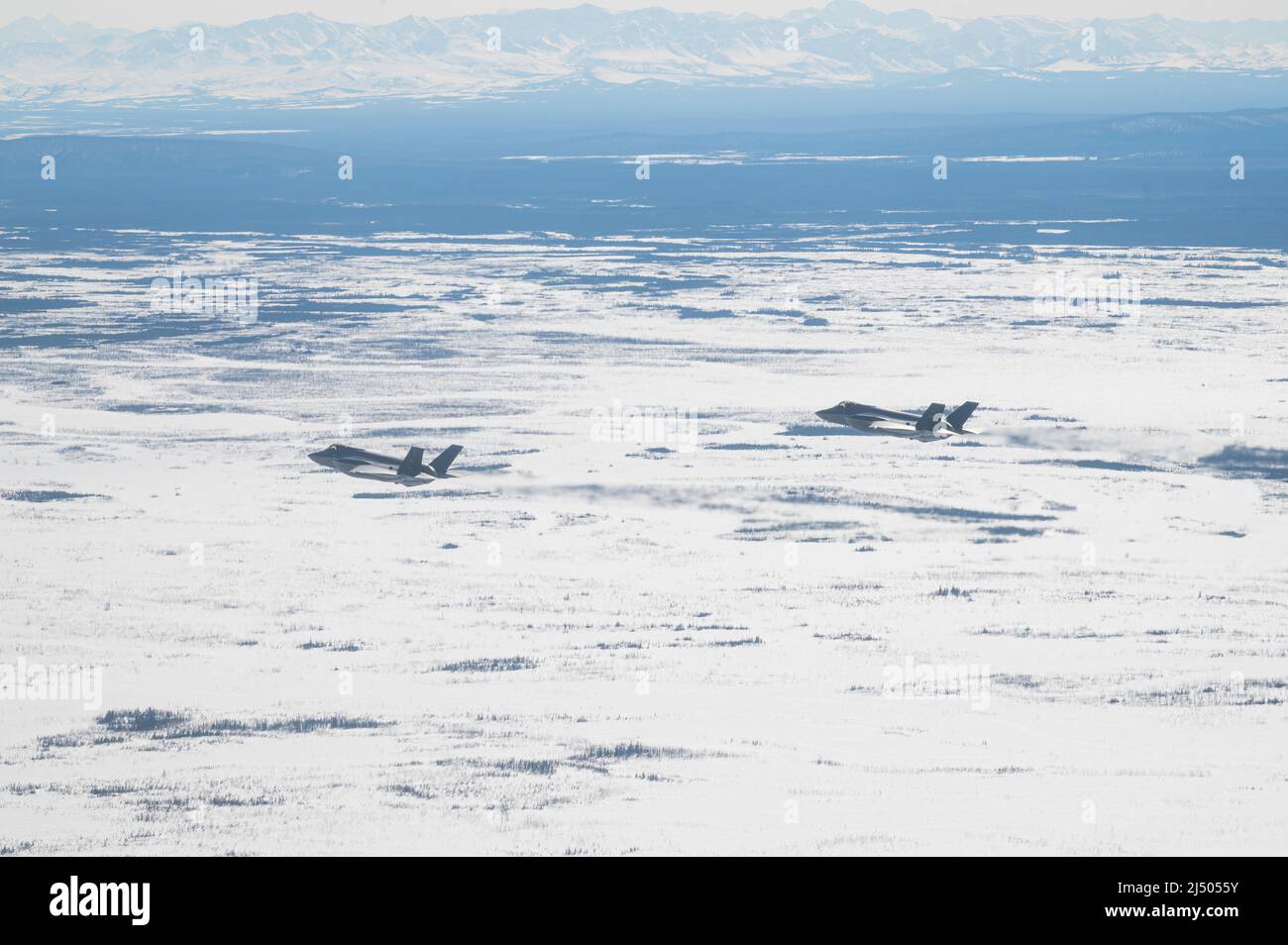 Two U.S. Air Force F-35A Lighting IIs assigned to the 354th Fighter ...