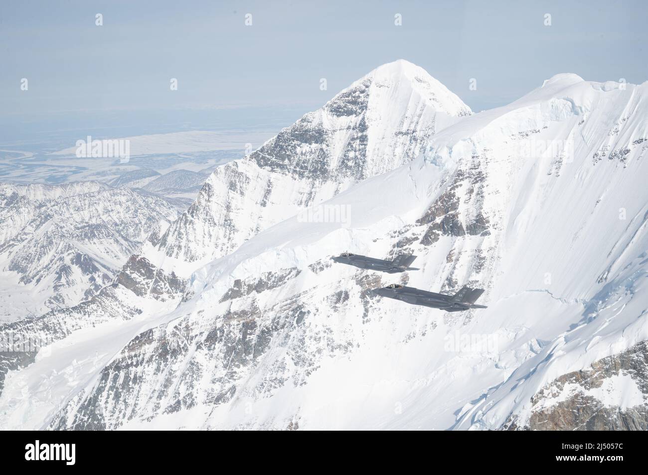 Two U.S. Air Force F-35A Lighting IIs assigned to the 354th Fighter ...