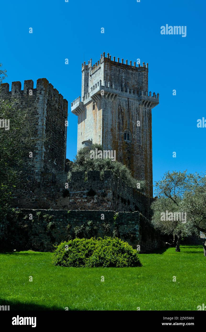 Outside Walls of the Medieval Castle of Beja in Alentejo, Portugal ...