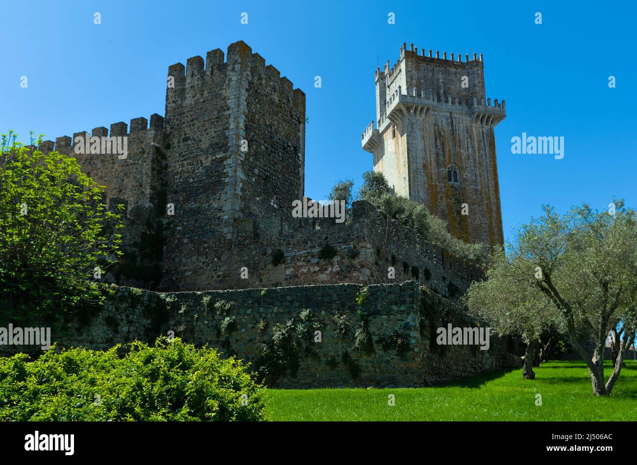 Outside Walls of the Medieval Castle of Beja in Alentejo, Portugal ...
