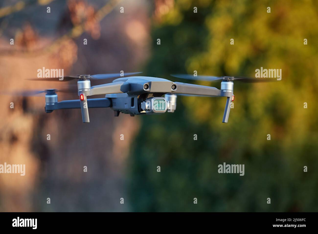 Drone flying outdoors Stock Photo - Alamy