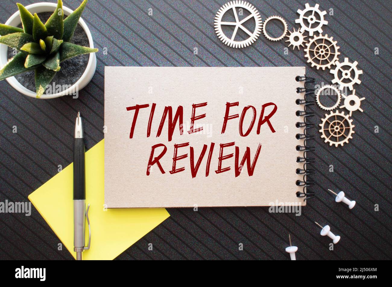 Time For Review text quote on notepad, concept background Stock Photo ...