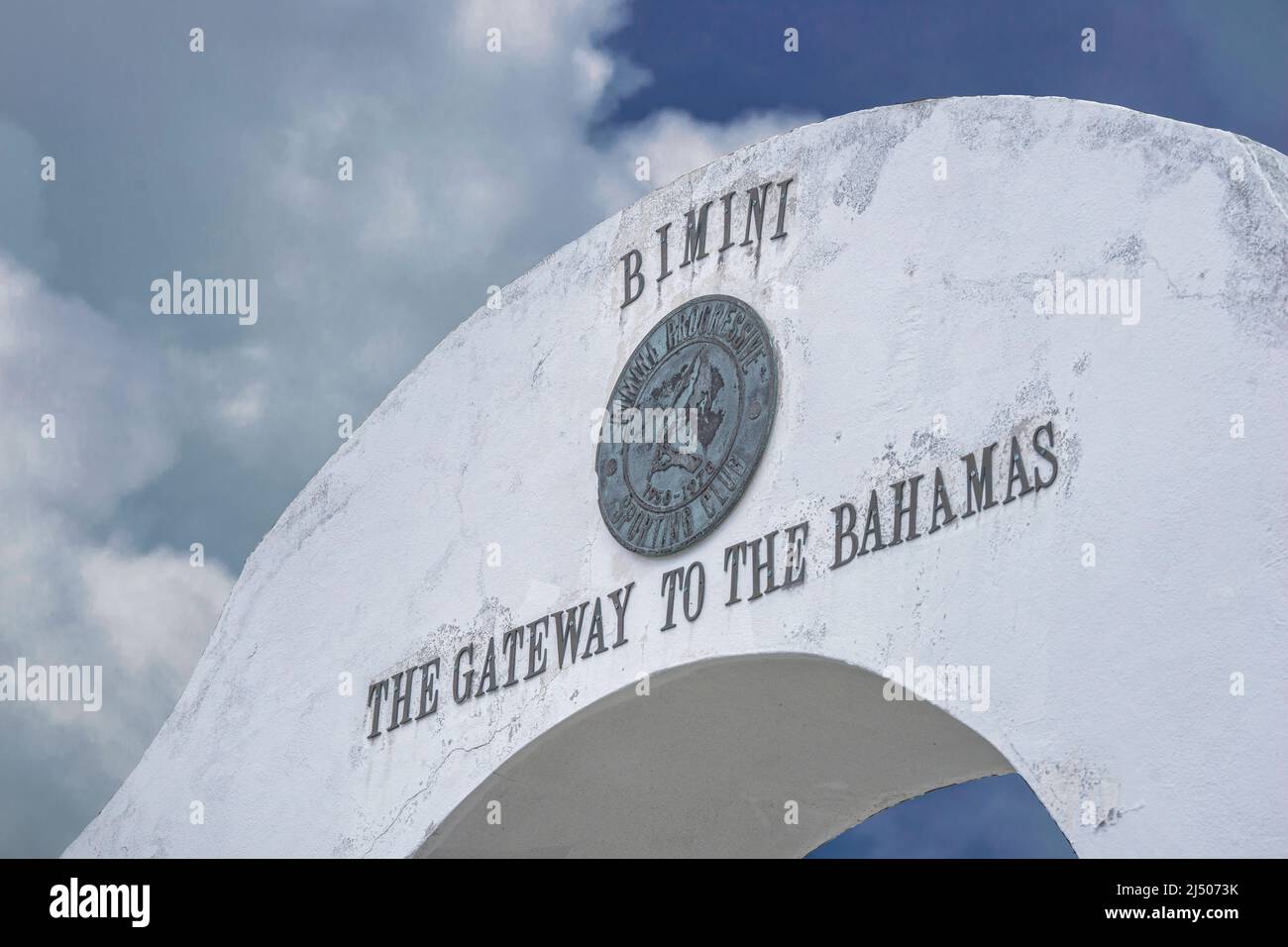 Bimini Welcome Gateway Arch on the Kings Highway in the Bahamas Stock ...