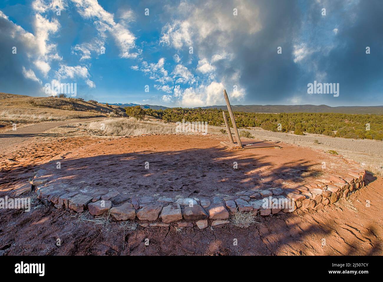Reconstruction of a Native American Pueblo Indian Kiva at the Pecos ...