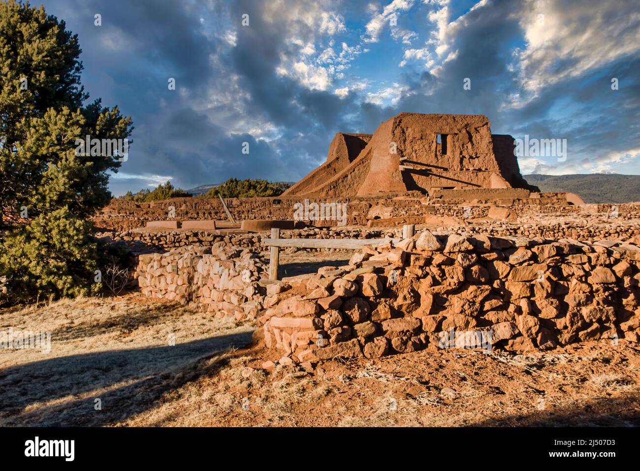 The ruins of the Spanish Mission Church and Convento at the Pecos ...