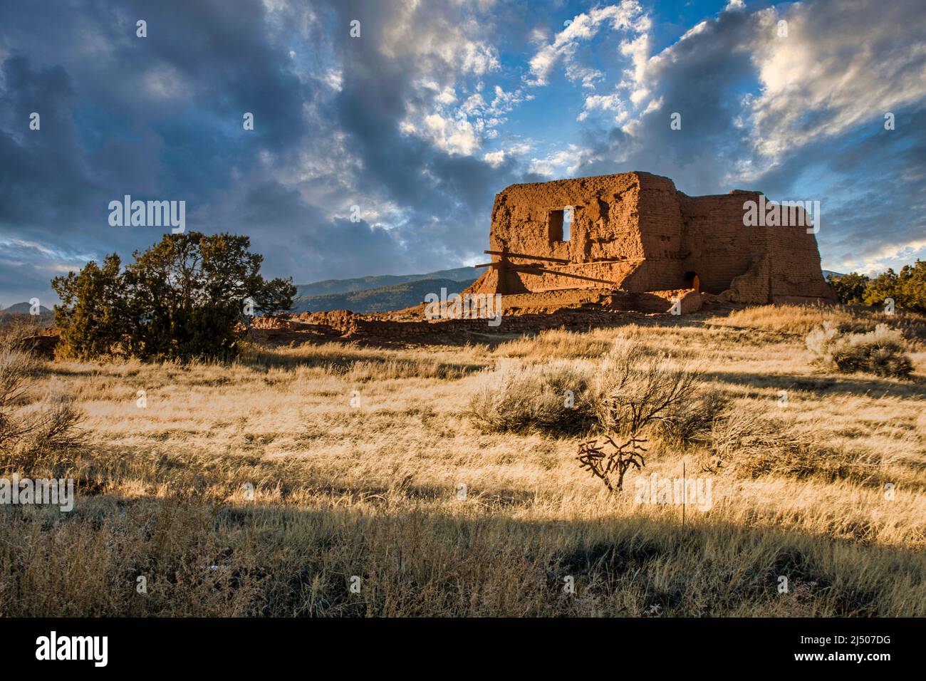 The ruins of the Spanish Mission Church at the Pecos National ...