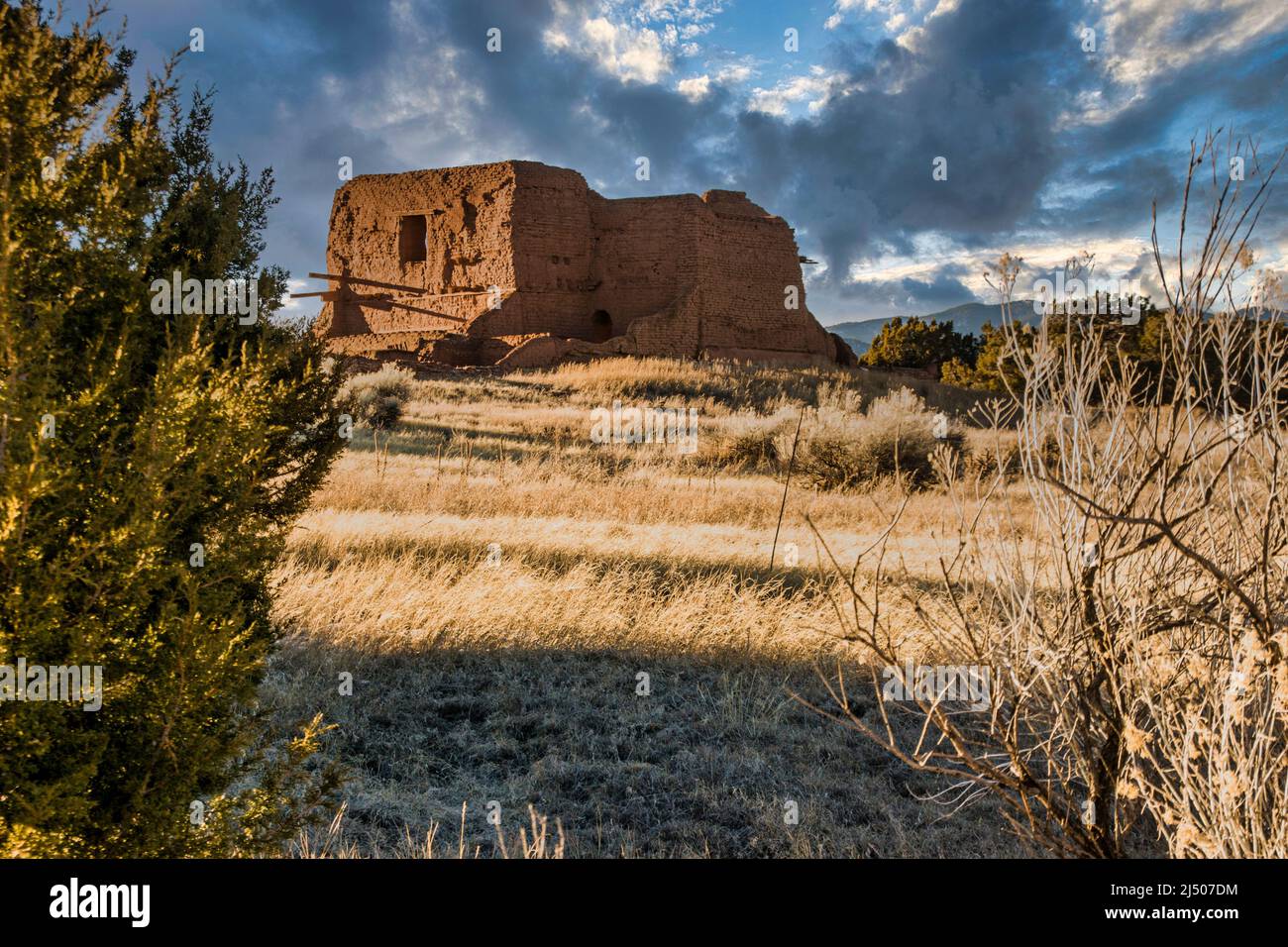 The ruins of the Spanish Mission Church at the Pecos National ...