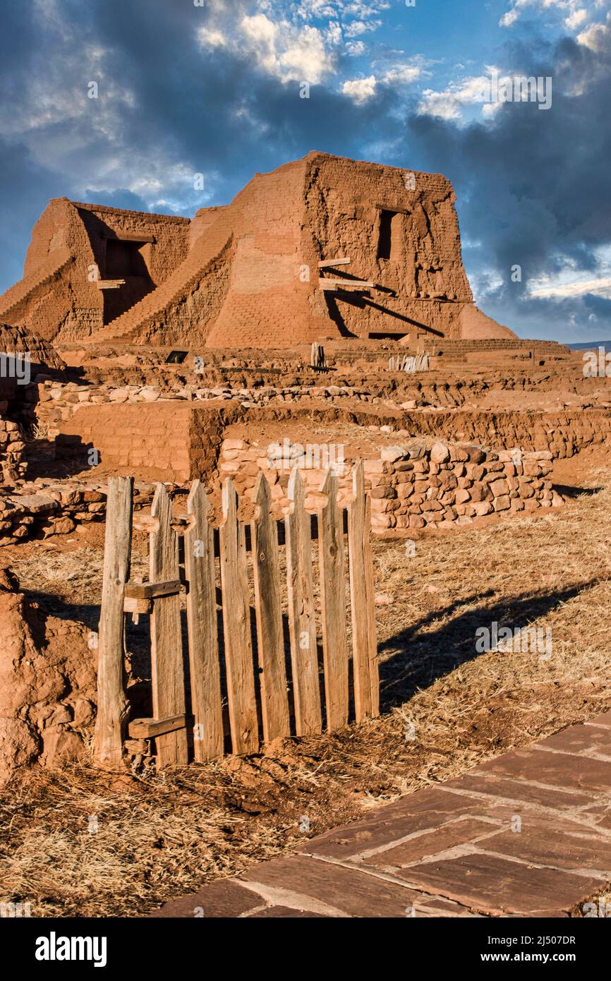 The ruins of the Spanish Mission Church and Convento at the Pecos ...