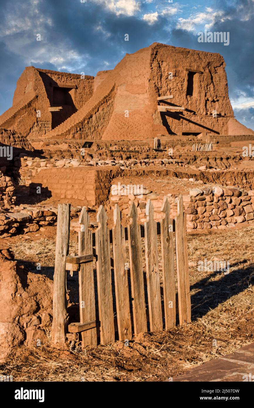 The ruins of the Spanish Mission Church and Convento at the Pecos ...