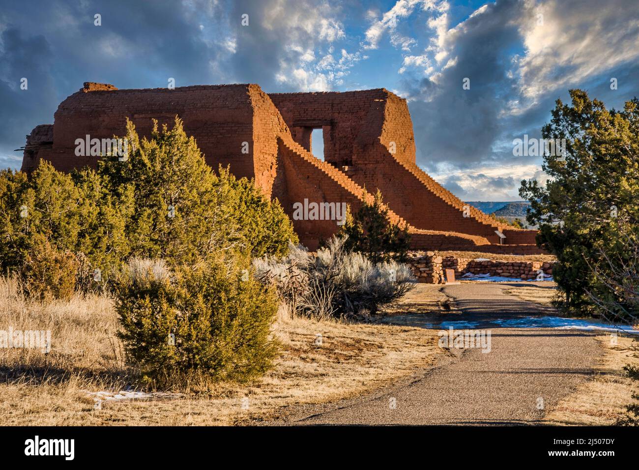 The ruins of the Spanish Mission Church at the Pecos National ...