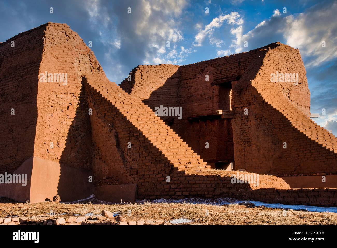 The ruins of the Spanish Mission Church at the Pecos National ...