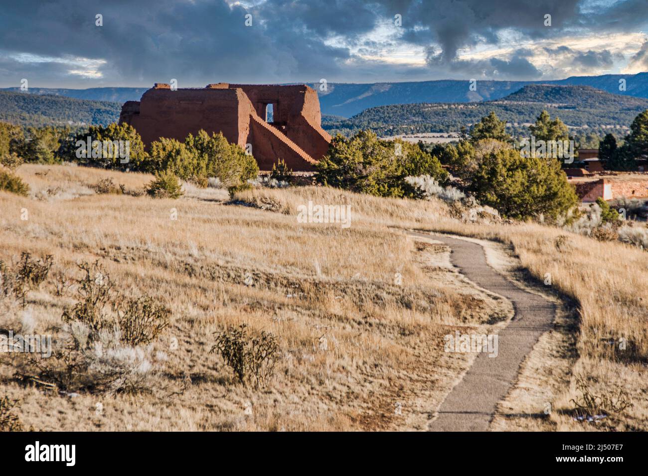 The ruins of the Spanish Mission Church at the Pecos National ...