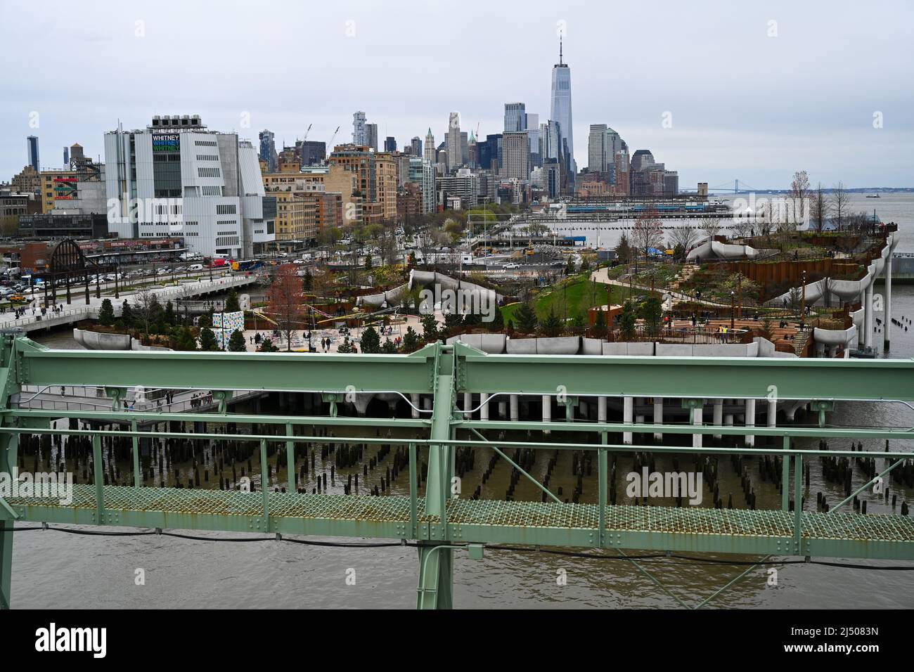 A view ot the Pier 57 Rooftop at Hudson River Park on April 18, 2022 in ...