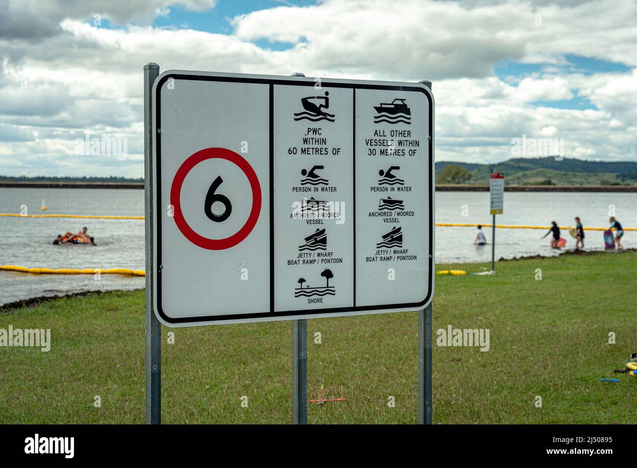 Laidley, Queensland, Australia - A sign at Lake Dyer describing allowed ...