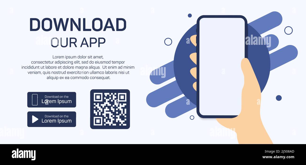 Download our app for mobile phone. Advertising banner for downloading ...