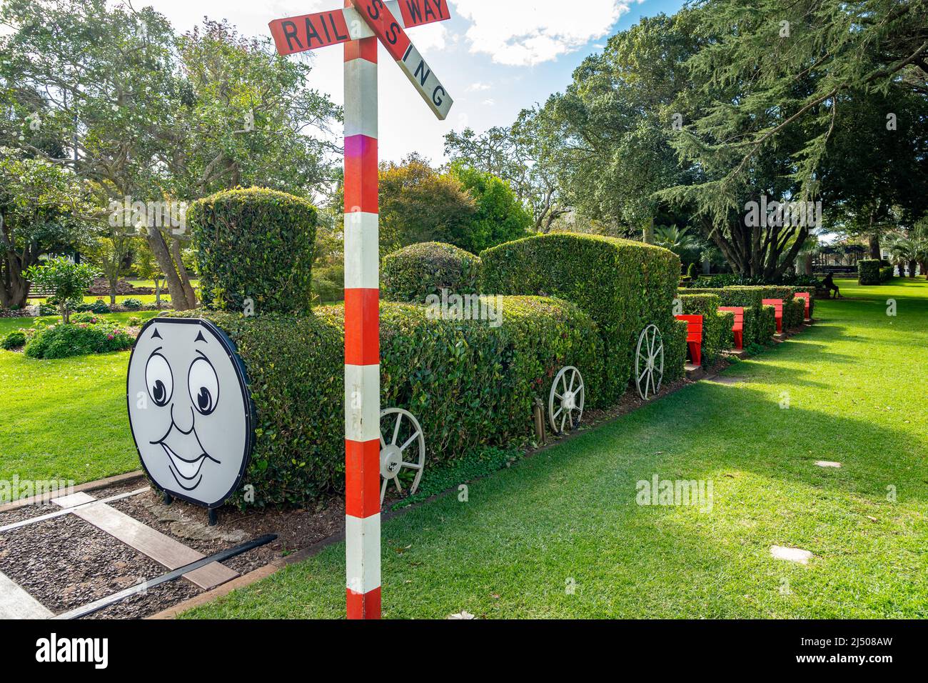 Toowoomba, Queensland, Australia - Train shaped hedge in Laurel Bank ...
