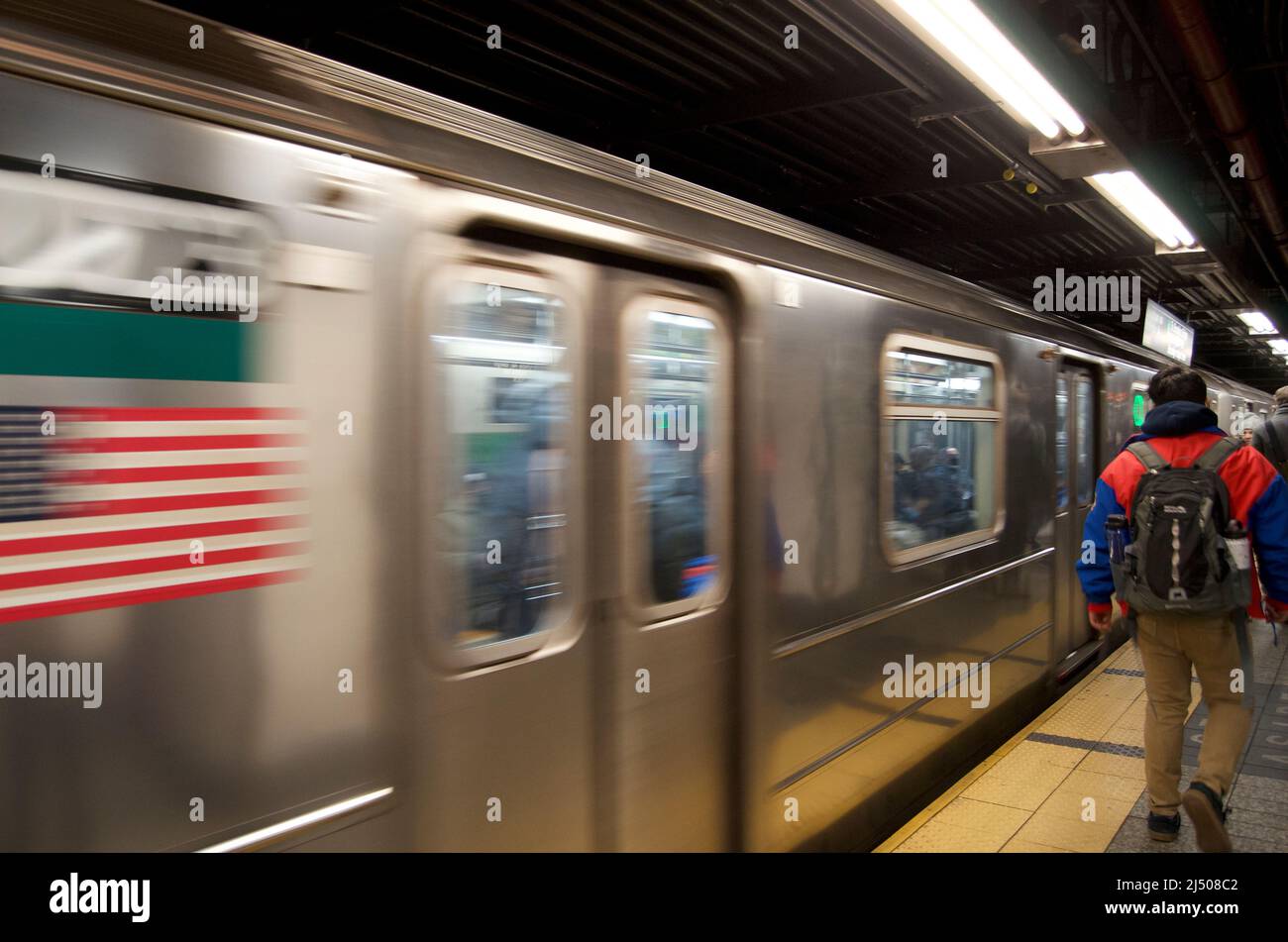 New York City Subway Scene Stock Photo - Alamy