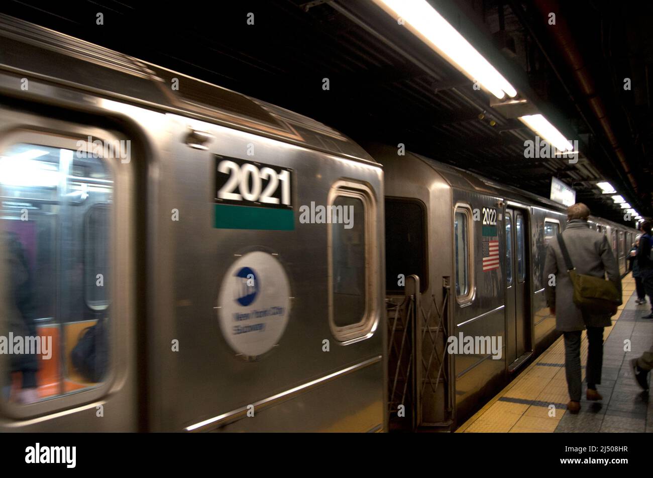 New York City Subway Scene Stock Photo - Alamy