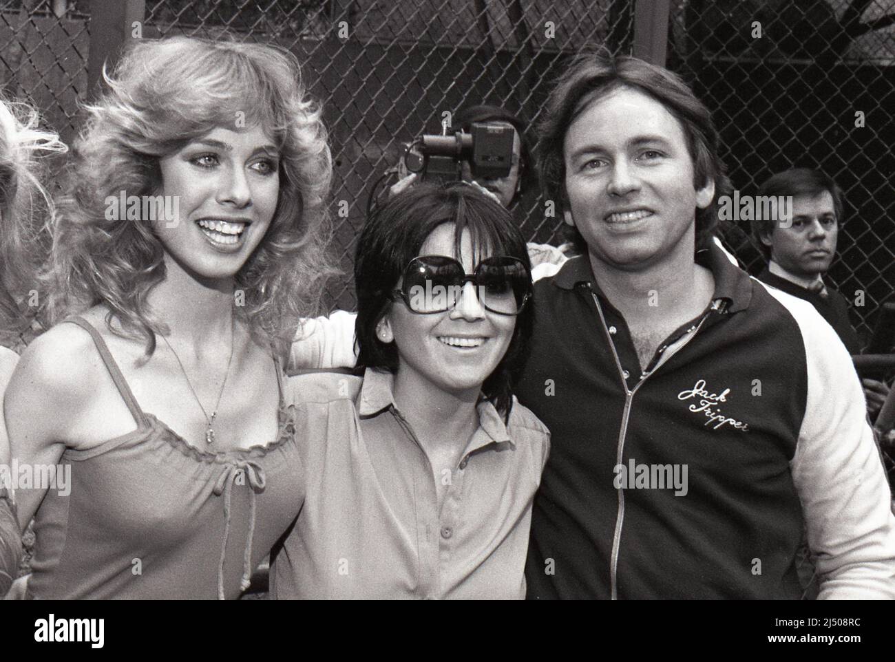Jenilee Harrison, Joyce DeWitt and John Ritter pictured as the cast of ...