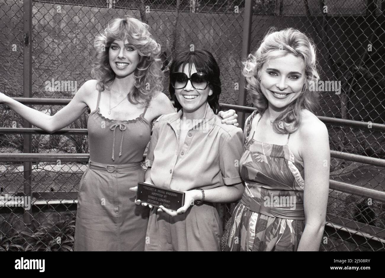 Jenilee Harrison Joyce Dewitt And Priscilla Barnes Pictured As The Cast Of Threes Company At