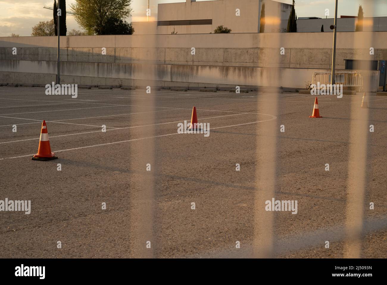 Sunset cones at paring Stock Photo - Alamy