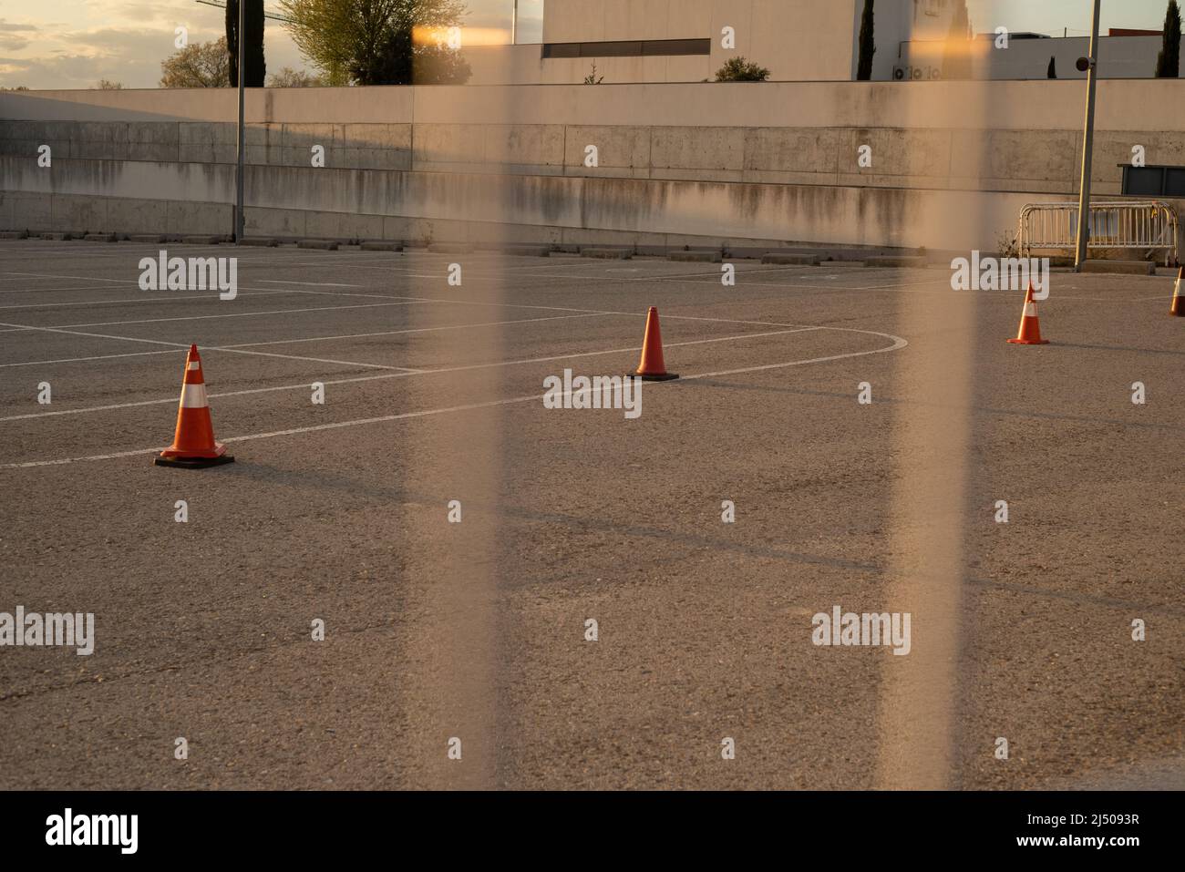 Sunset cones at paring Stock Photo - Alamy