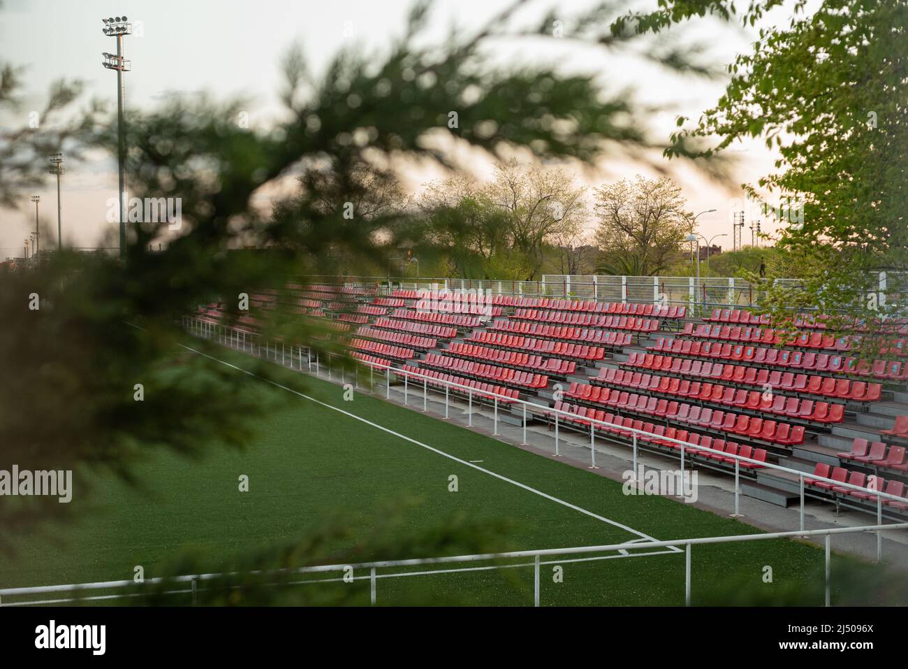 Sport football stadium stand seats pitch training hi-res stock ...