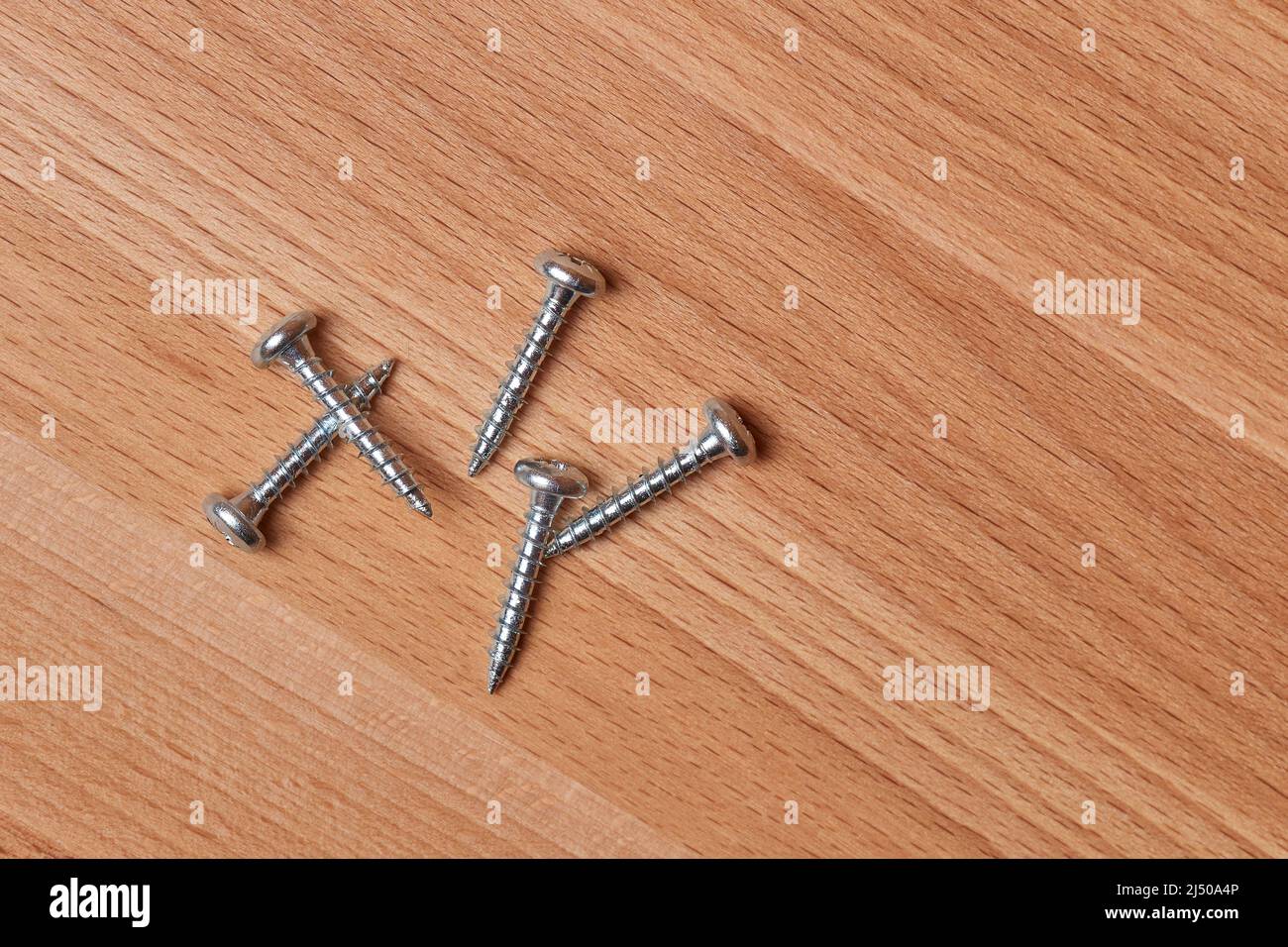 Wood shop screws on a table hi-res stock photography and images - Alamy