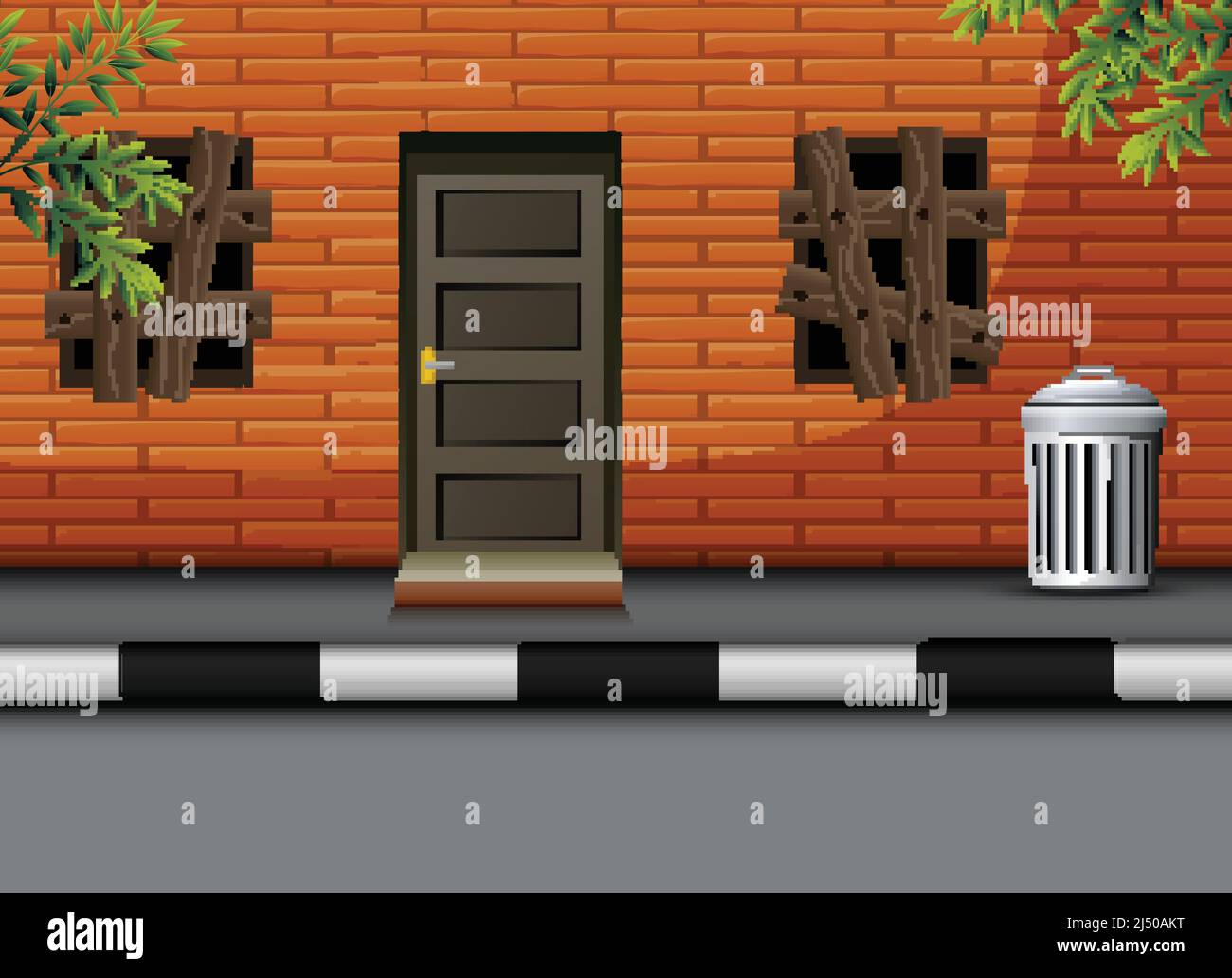 Cartoon view of uninhabited house Stock Vector Image & Art - Alamy