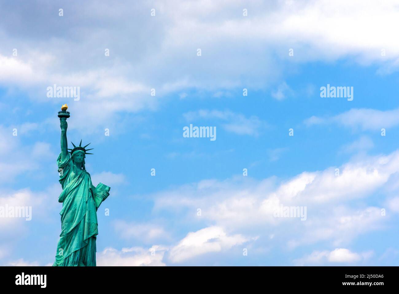 Front of the Statue of Liberty in New York City. Famous place of ...