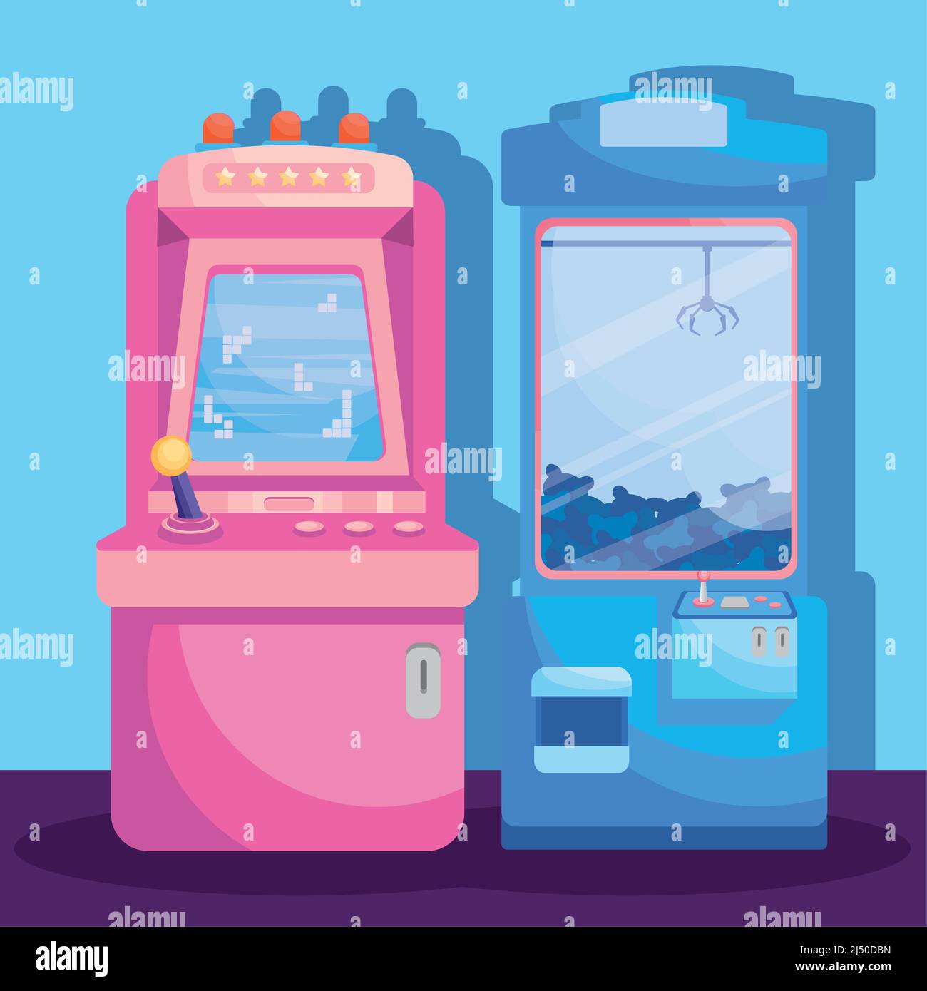arcade and crane machine Stock Vector Image & Art - Alamy