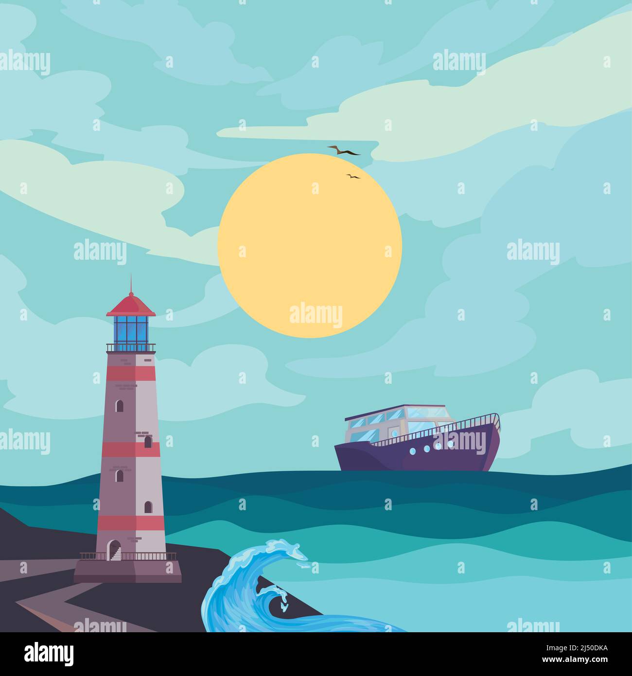 sea landscape design Stock Vector Image & Art - Alamy