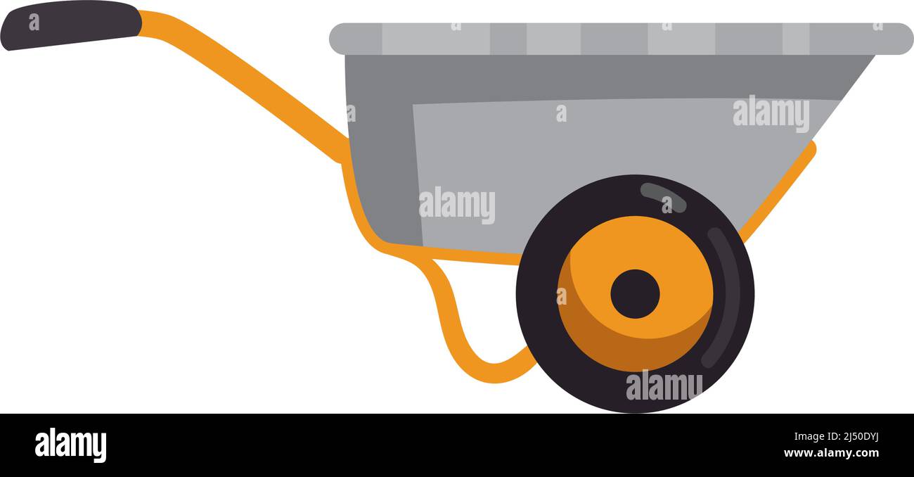 flat contruction wheelbarrow design Stock Vector Image & Art - Alamy