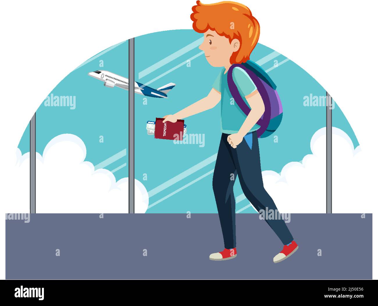 Simple character of tourist man illustration Stock Vector Image & Art ...